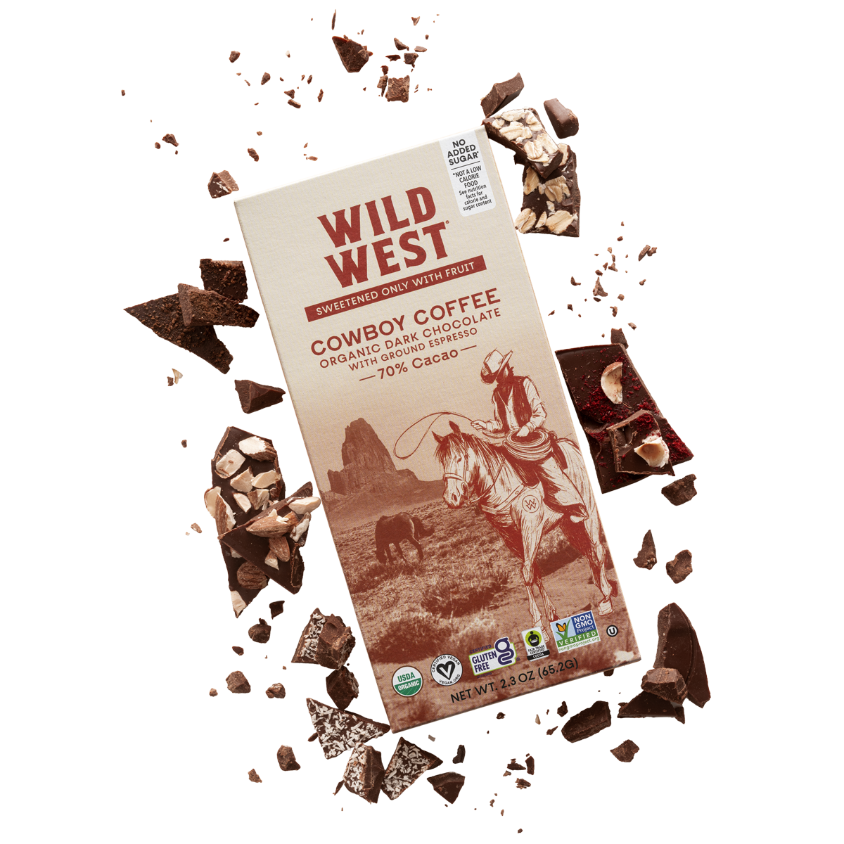 Cowboy Coffee Dark Chocolate Bar with Espresso | Wild West Chocolate ...