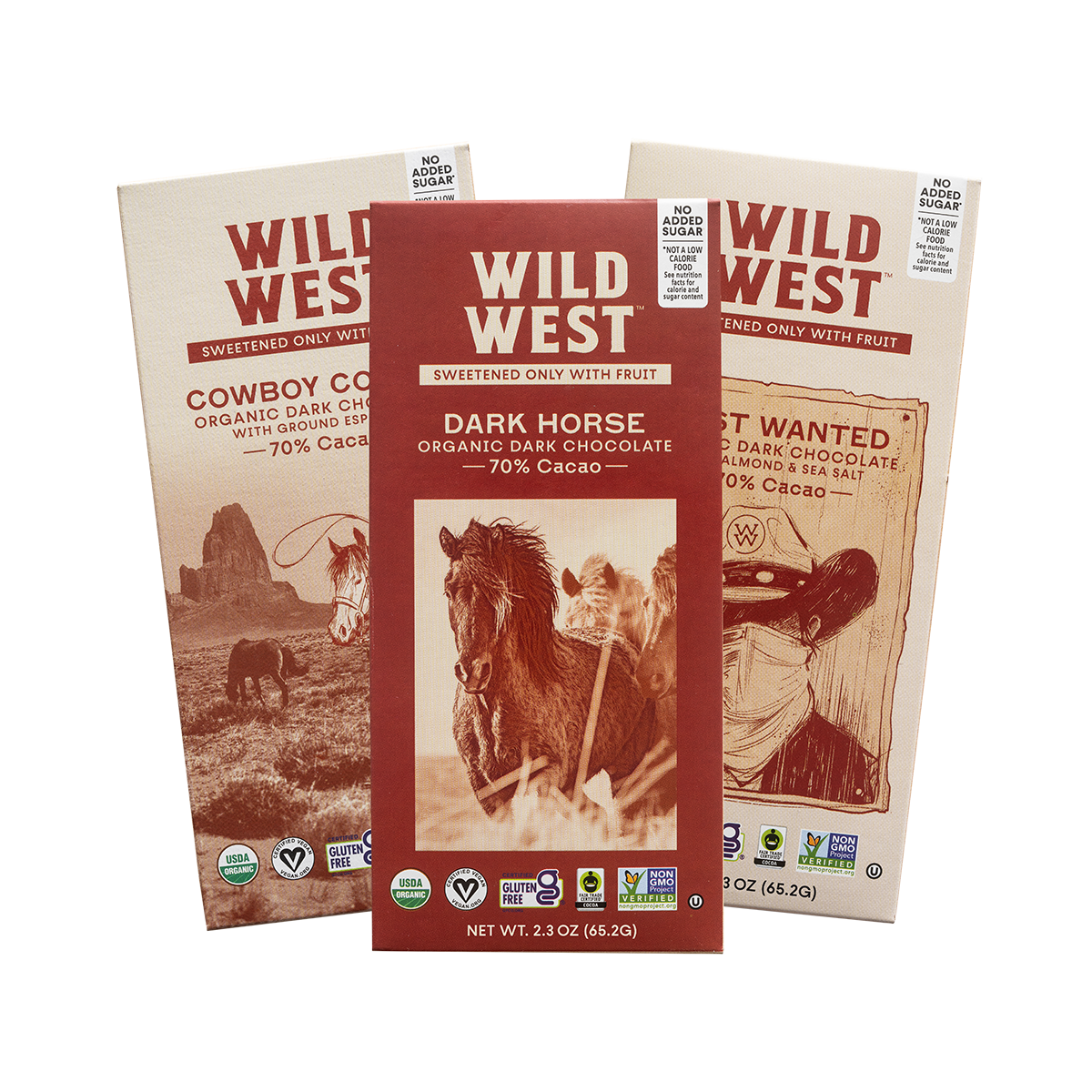 Dark Chocolate Variety Pack Naturally Sweetened | Wild West Chocolate ...