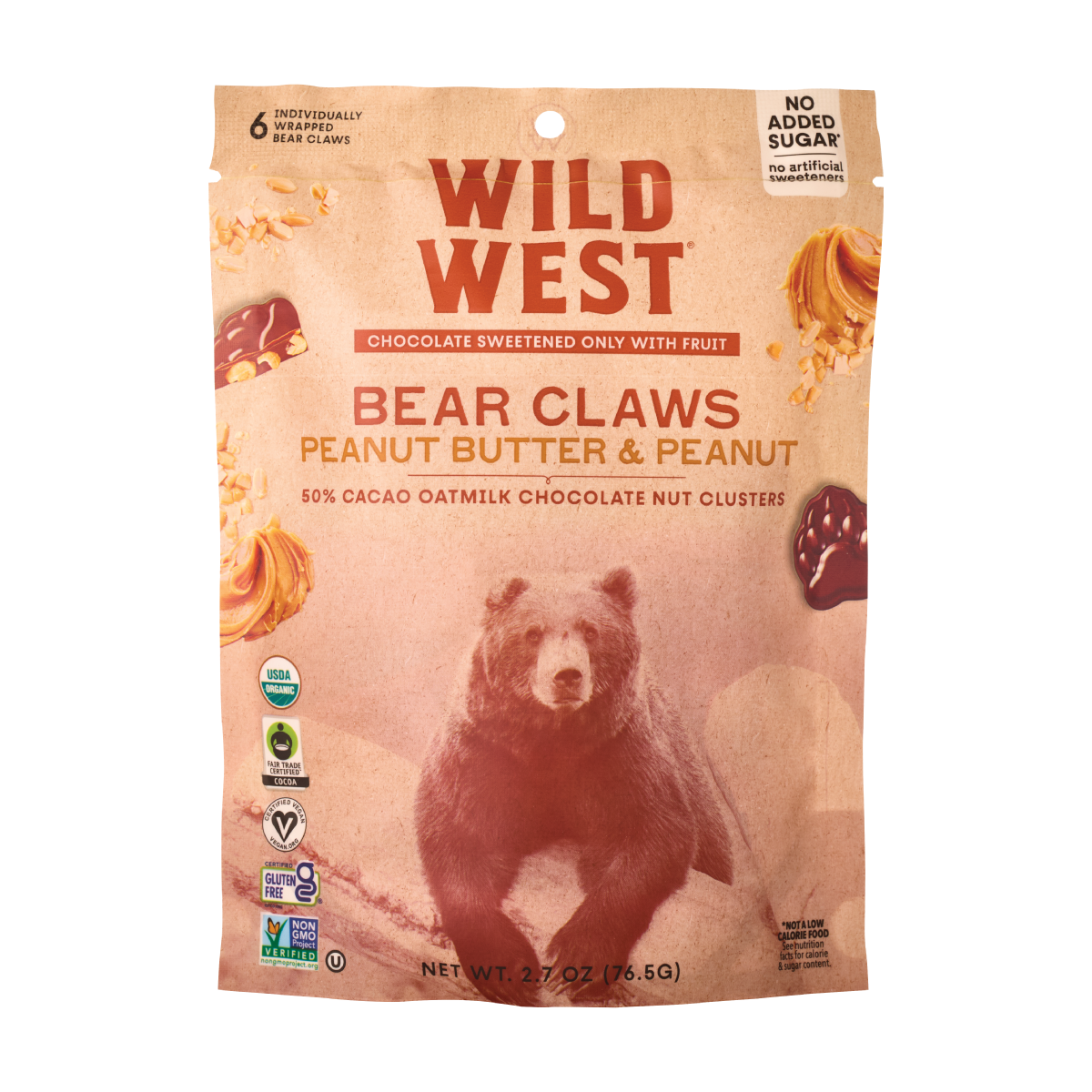 Peanut Butter Dark Chocolate Bear Claws | Wild West Chocolate | Wild ...