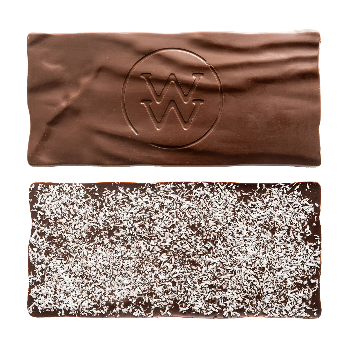 Snowcapped 50% Oatmilk Chocolate Bar w/ Coconut | Wild West Chocolate